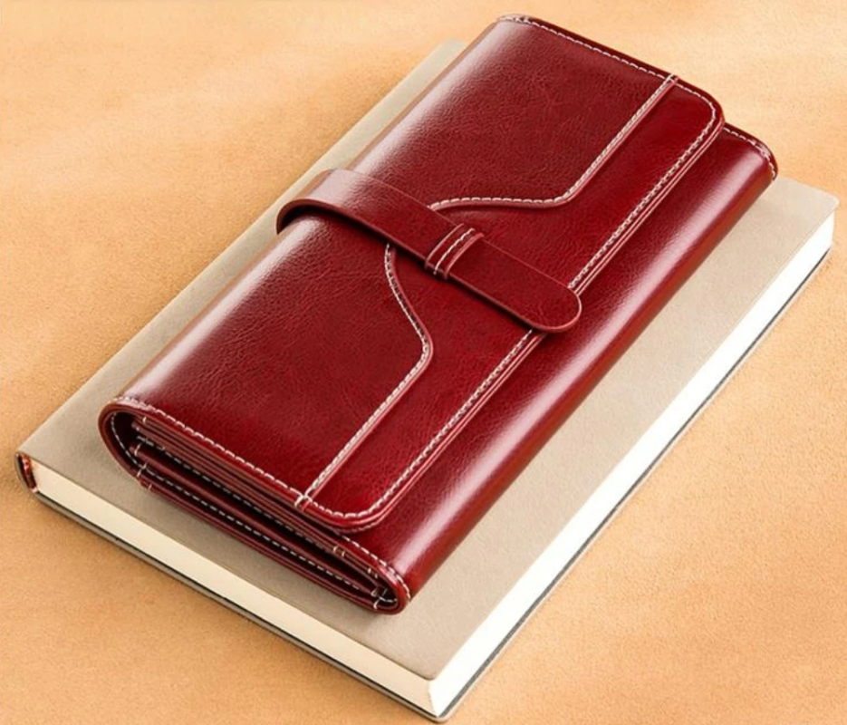 NEW RFID2 Premium Leather Long Wallet and Card Holder - Shopick